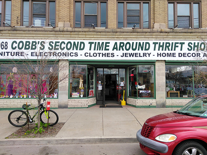 The unassuming storefront of Cobb's beckons with promises of hidden treasures &ndash; like a speakeasy for bargain hunters where the password is "thrift."