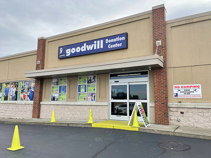 The unassuming exterior of Goodwill Warwick hides a treasure trove within. Like a book with a plain cover but extraordinary story inside.