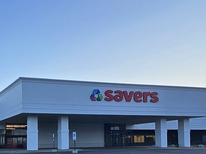 The unassuming exterior of Savers beckons like a siren call to bargain hunters. Who knew paradise could be housed in a former big box store?
