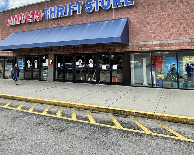 This brick fortress of bargains stands ready to welcome treasure hunters with open doors and endless possibilities.