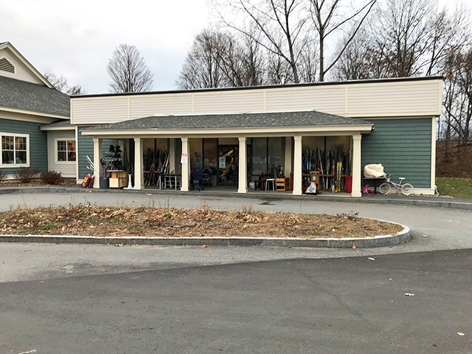 Welcome to treasure-hunting paradise! LISTEN's inviting facade promises adventures in thrifting with its clear signage and classic New England architecture.