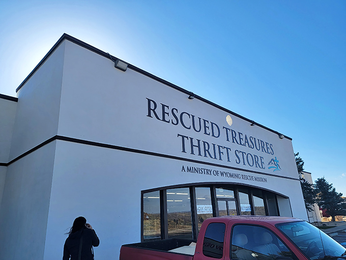 The unassuming exterior of Rescued Treasures belies the wonderland of bargains within&mdash;like finding a five-star restaurant in a gas station.