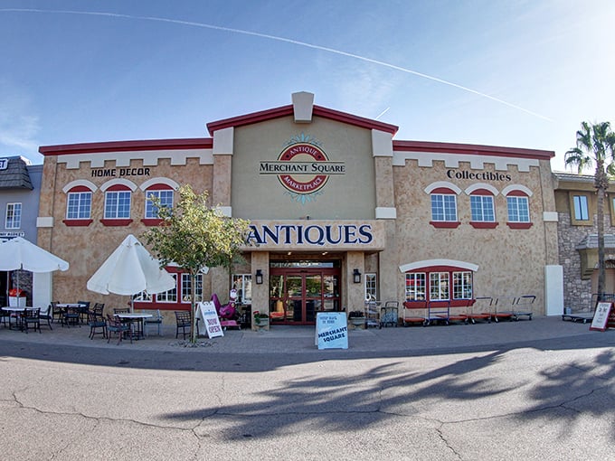 The desert sun gleams off this treasure-hunting paradise in Chandler, where palm trees and antiques create Arizona's most unexpected time machine.