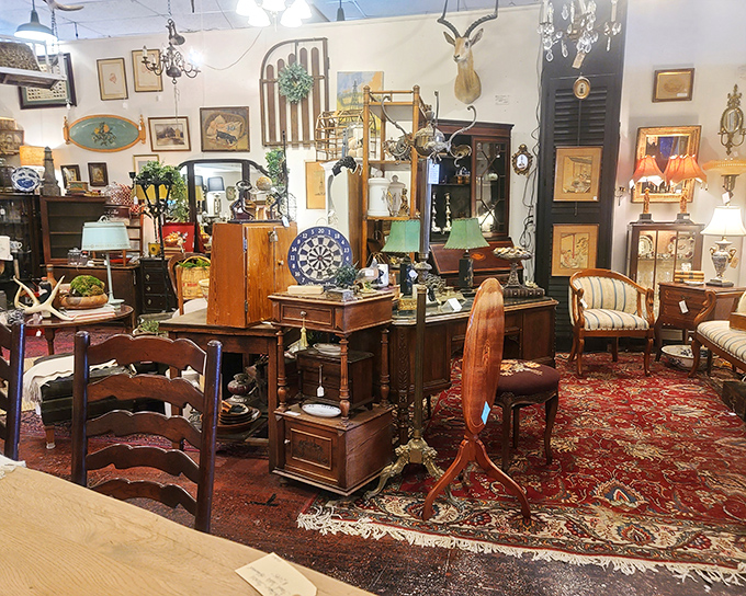 This isn't just a booth &ndash; it's someone's entire estate sale frozen in time, complete with stories.
