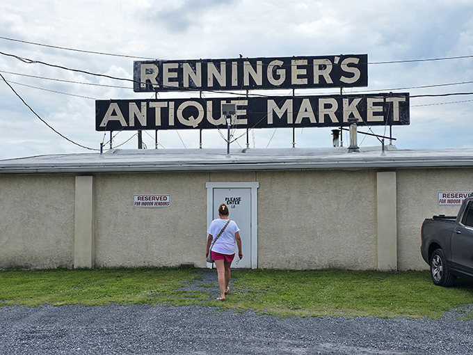 The unassuming entrance to Renninger's&mdash;like finding the wardrobe to Narnia, but instead of talking lions, you'll discover talking vendors with stories better than fiction.