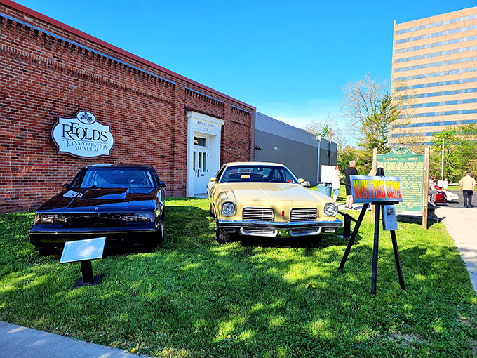The brick facade of automotive history where chrome dreams and horsepower legends await your discovery.