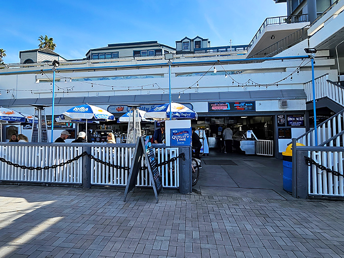 The pier location promises fresh catches and ocean breezes – your nose knows you're in the right place.