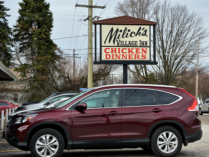That iconic sign promises chicken dinners but delivers memories &ndash; Norton's tastiest landmark beckoning hungry travelers home.