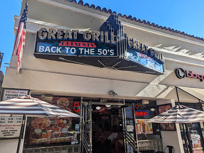 Step inside and the '50s never ended &ndash; complete with neon signs promising culinary adventures ahead.