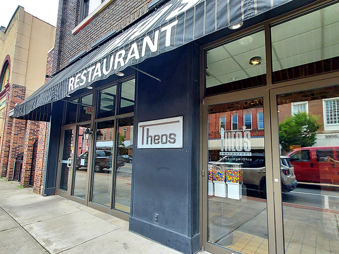 A closer look at Theo's entrance reveals why locals have been making pilgrimages here for decades. That door might as well be a time machine.