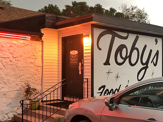 The unassuming exterior of Toby's belies the culinary treasures within. Like finding a secret door to comfort food paradise.