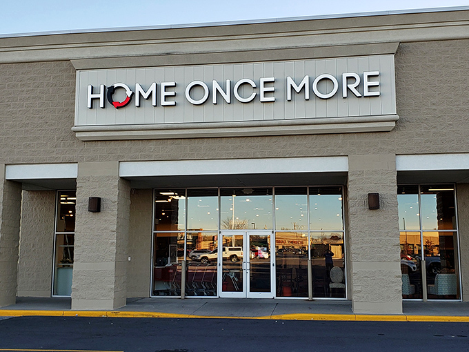 Under clear blue Ohio skies, this unassuming exterior hides a wonderland of pre-loved treasures waiting for their second act in your home.