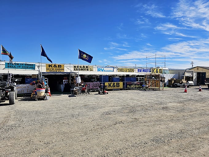 Desert shopping paradise awaits &ndash; where RVs and bargain hunters converge for the ultimate treasure hunt experience.