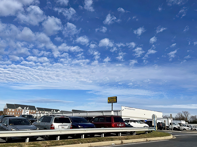 Blue skies and bargain dreams await at Washington Boulevard Marketplace, where treasure hunting becomes an art form under Maryland's perfect weekend weather.