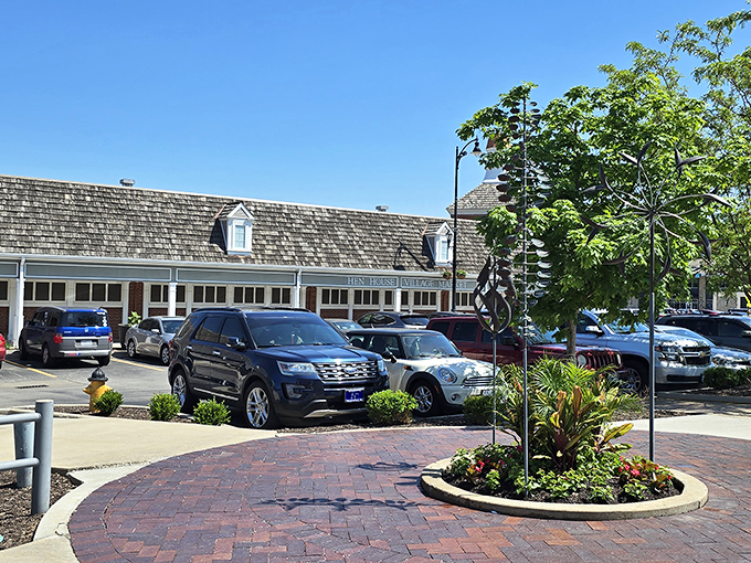 Colonial charm meets modern shopping at The Shops of Prairie Village, where those shingled roofs aren't just for keeping Kansas rain off your new purchases.