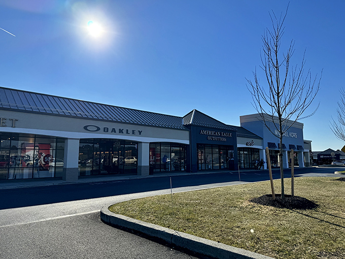 Coach anchors the corner at Tanger Outlets Hershey, where your credit card goes on vacation but somehow returns with more friends than it left with.