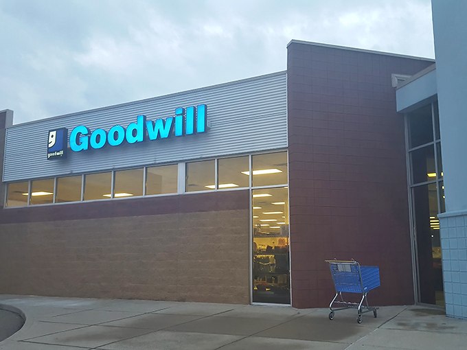 When a thrift store parking lot looks this inviting, you know serious bargain hunting awaits inside those doors.