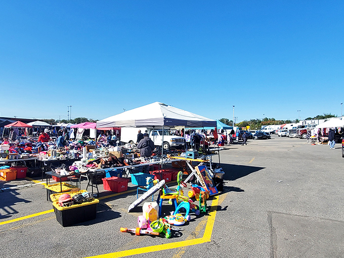 The weekend treasure hunt begins at dawn. Tables laden with potential finds await the eagle-eyed shopper ready to score that perfect deal.