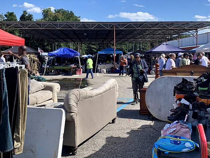 Where one person's castoffs become another's treasures &ndash; the sprawling aisles of Bragg Boulevard Flea Market offer a bargain hunter's paradise under Carolina blue skies.