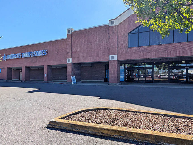 The brick facade might not scream "retail paradise," but behind these humble doors lies a treasure hunter's dream where your wallet can finally relax.
