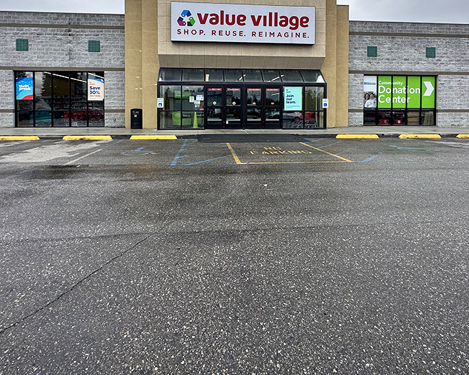 The unassuming exterior of Value Village on Airport Way hides a treasure trove within &ndash; like finding the entrance to Narnia behind a wardrobe door.