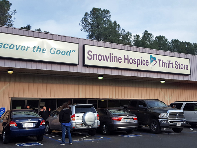 The unassuming exterior of Snowline Hospice Thrift Store belies the treasure trove within. Their motto "Discover the Good" isn't just clever marketing&mdash;it's a promise.
