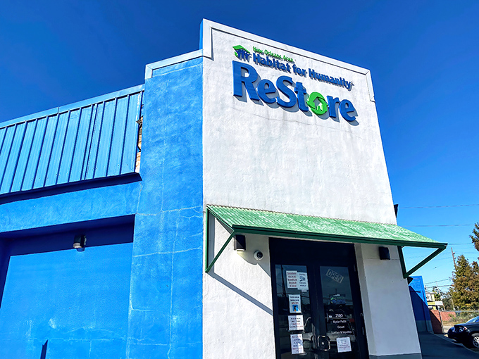 This architectural marvel proves that thrift stores can have serious curb appeal &ndash; who knew bargain hunting came with such style?