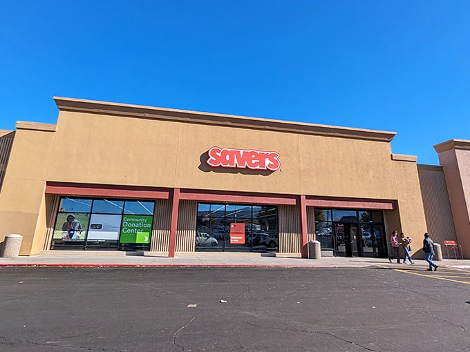 That distinctive red Savers sign against Nevada's endless blue sky promises a shopping adventure that won't empty your wallet.