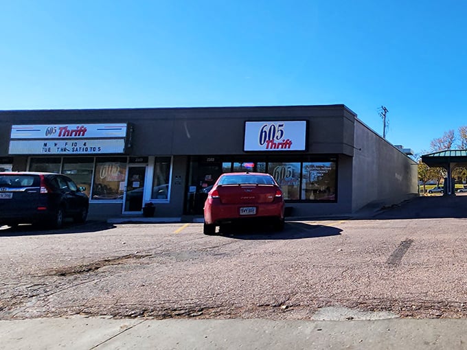 The unassuming exterior of 605 Thrift belies the wonderland of treasures within. Like a speakeasy for bargain hunters, you've found the secret entrance.