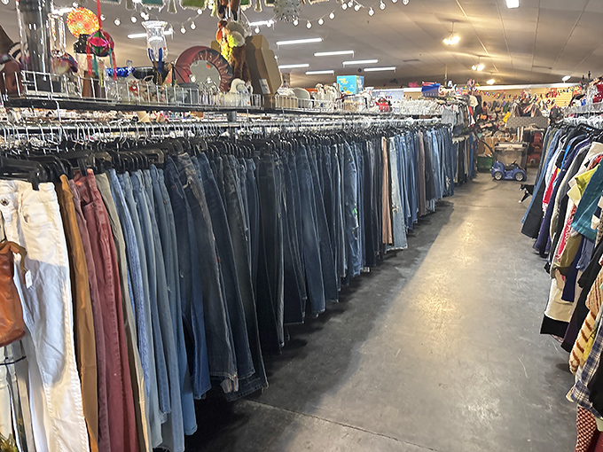 The denim paradise at Deja Vu stretches as far as the eye can see. Every shade of blue represents someone's past and another's future fashion statement.