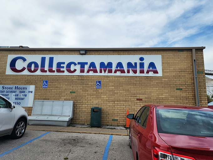 The exterior sign says it all: "ANTIQUES, FURNITURE, GLASSWARE, COLLECTIBLES..." and ends with the delightfully honest "YOU NAME IT!" Truth in advertising at its finest.