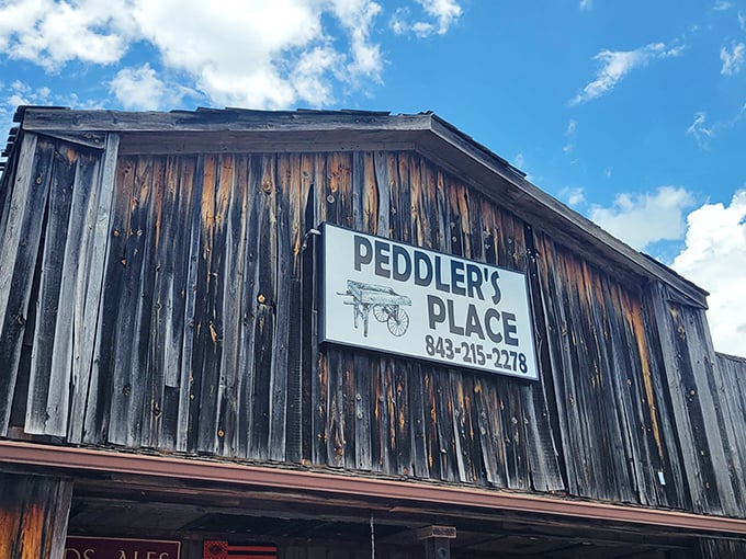 That weathered barn exterior isn't just for show &ndash; it's practically whispering "treasures inside" to anyone who drives past.