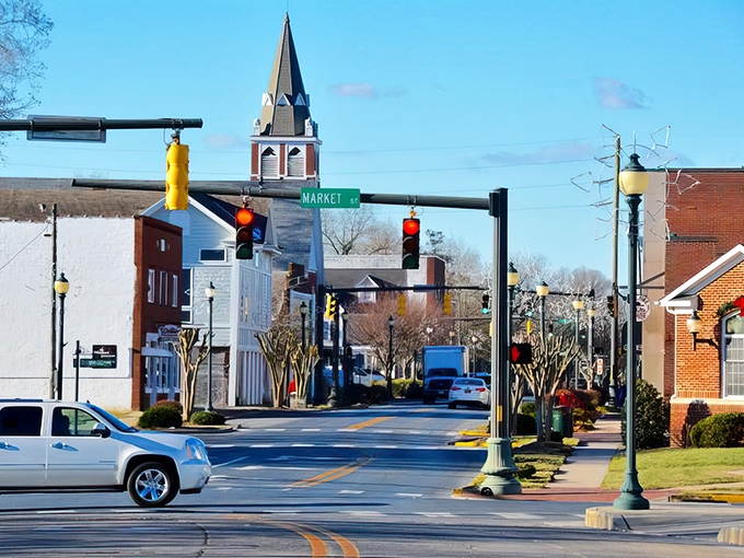 Market Street in Seaford offers that perfect small-town tableau – historic church spire reaching skyward, vintage lampposts, and not a chain store in sight. Pure Americana without trying too hard.
