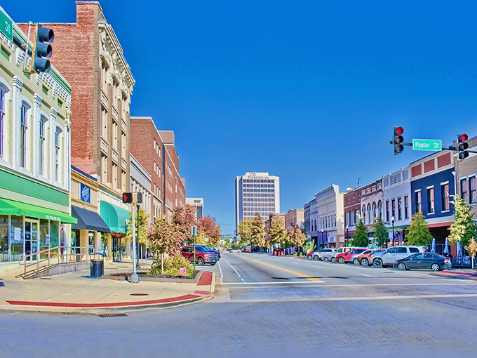 Cherry Street's historic storefronts whisper stories of jazz legends and sweet tea negotiations from a more civilized era.