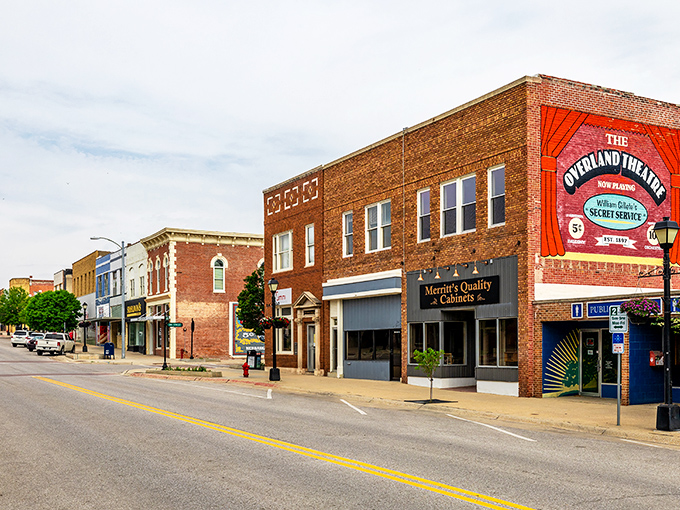 Historic brick storefronts line Central Avenue like a perfectly preserved postcard from America's heartland come to life.