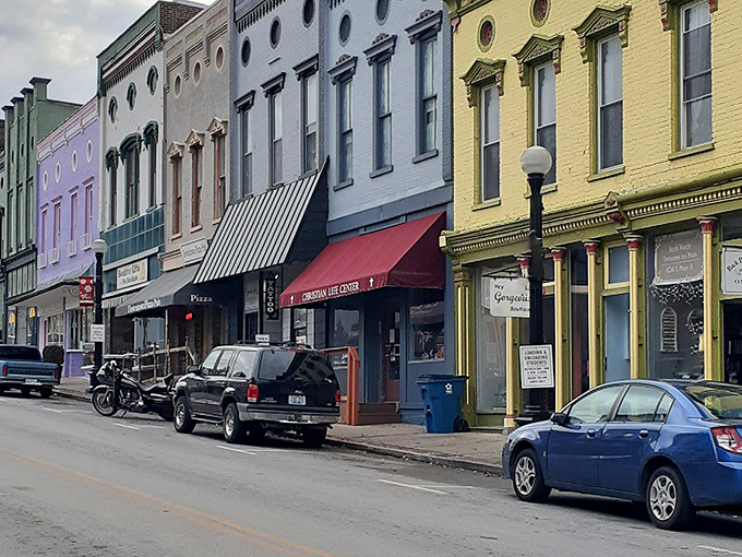 Downtown Harrodsburg's rainbow of historic storefronts feels like stepping into a Norman Rockwell painting where your retirement dollars magically stretch twice as far.