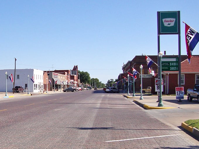 Main Street America at its most authentic &ndash; where Sinclair dinosaurs still roam, flags flutter proudly, and not a chain store dares to interrupt the hometown rhythm.