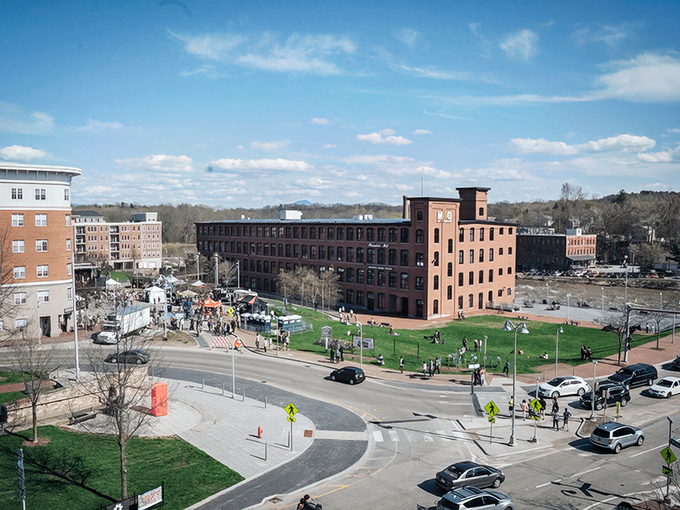 The Winooski Block buildings stand proud, their historic brick facades proof that good bones never go out of style. 