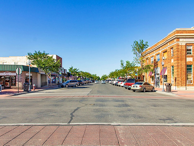 Downtown Powell greets you with wide streets and historic brick buildings that whisper stories of the West under that impossibly blue Wyoming sky.