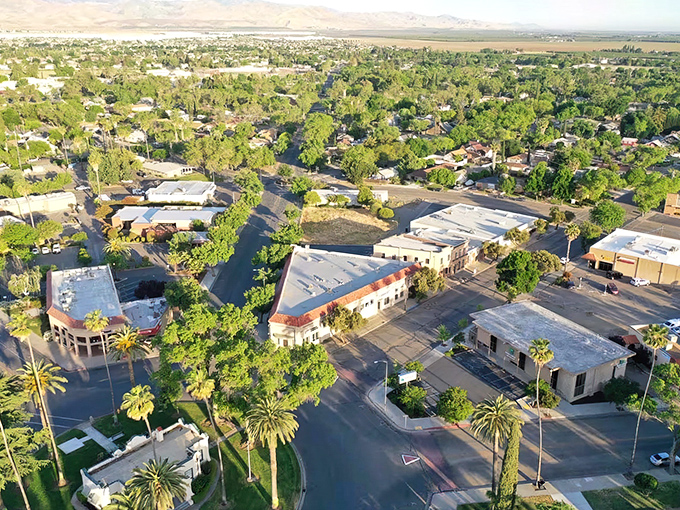 Downtown Patterson's historic buildings stand as sentinels of small-town charm, where awnings provide shade and conversations flow as freely as coffee.