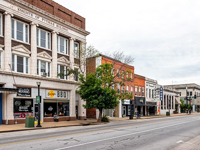 Downtown Boonville's historic architecture tells stories in brick and mortar. The Knights of Pythias Building stands as a testament to small-town grandeur with big-city ambitions.