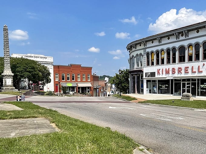Tree-lined streets cascade down Chester's gentle hills, creating the kind of Main Street view that Norman Rockwell would have painted while humming "Small Town" by John Mellencamp.