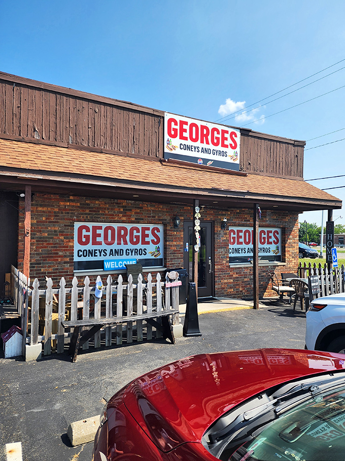 No fancy architectural flourishes here&mdash;just the promise of honest-to-goodness comfort food behind that picket fence and brick facade.