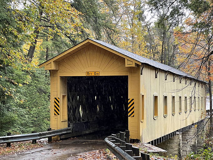 That butter-yellow glow isn't a filter&mdash;it's the real deal welcoming you to Ashtabula County's quietest treasure.