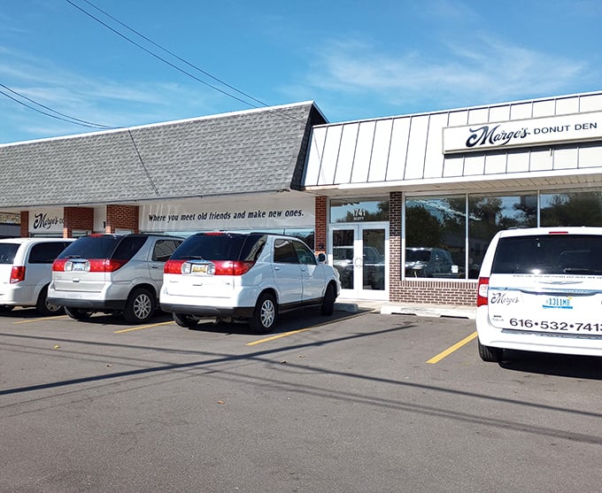 The unassuming storefront of Marge's Donut Den promises more than it shows&mdash;like finding a Michelin star restaurant in a strip mall.