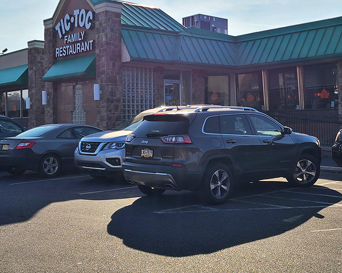 The modest exterior of Tic-Toc Family Restaurant in Easton may not boast extravagance, but its green roof, stone facade, and steady stream of hungry patrons hint at the breakfast paradise inside.