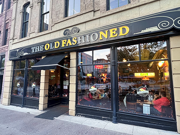 The Old Fashioned's iconic storefront beckons from Madison's Capitol Square like a beacon of burger-fueled happiness. Wisconsin's culinary soul has a street address.
