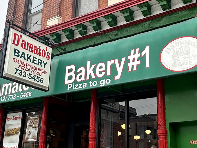 That green and red awning isn't just decoration – it's a beacon calling you home to carb heaven.