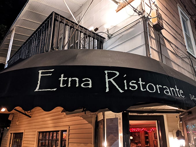 The charming awning of Etna Ristorante beckons like an old friend, promising Sicilian delights within this Cleveland Little Italy gem.