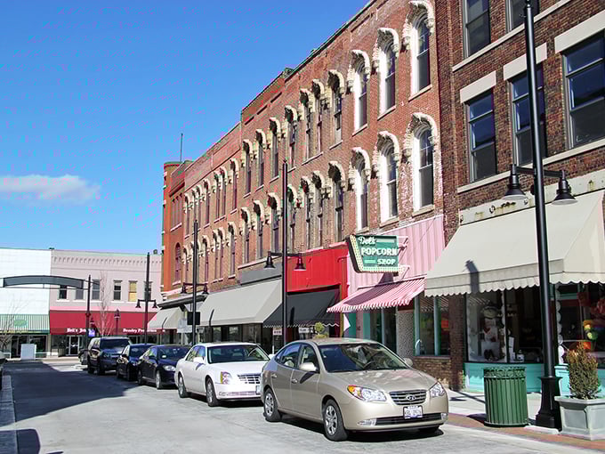 Historic brick buildings line Decatur's streets, offering a glimpse into the city's past while housing today's thriving local businesses.
